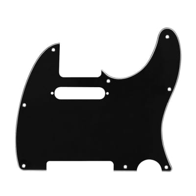8-Hole Telecaster Compatible Scratchplate - Black | Reverb UK