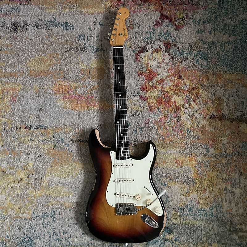 Fender Stratocaster - Crafted in Japan reliced sunburst with | Reverb