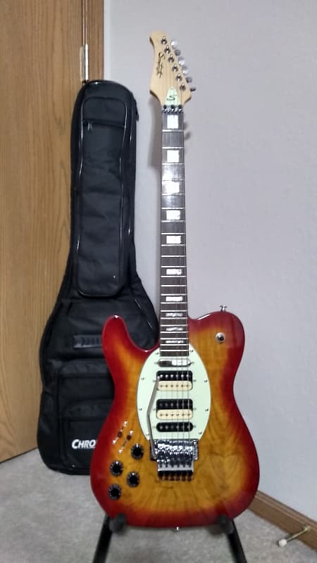 Sawtooth Left Handed Spalted Maple Top Hybrid Telecaster with | Reverb