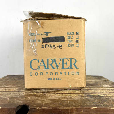 Carver M-400t Cube Magnetic Power Amplifier with original box | Reverb