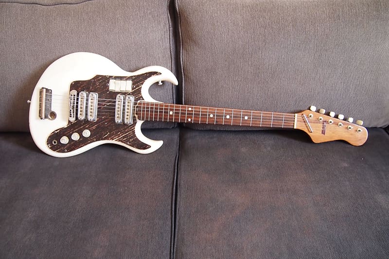 Ibanez vintage Maxitone Model 994 1965-67 Ivory White | Reverb