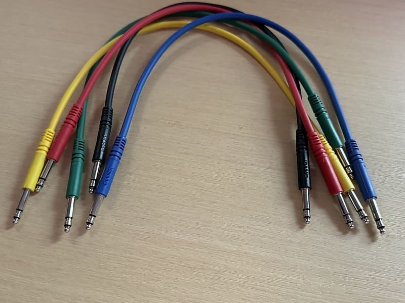 (5) Mogami Bantam TT Patch Cable 12" 2020s - Red, Black, | Reverb