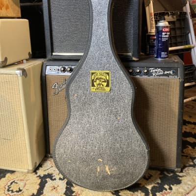 VINTAGE Chipboard Guitar Case for thick hollowbody. See | Reverb