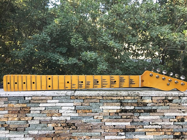Relic Telecaster Neck Aged Nitrocellulose fits MJT Fender | Reverb