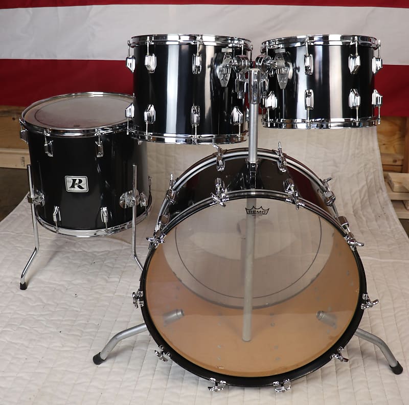 Rogers 4pc XP8 Shell Pack 1980's Black | Reverb