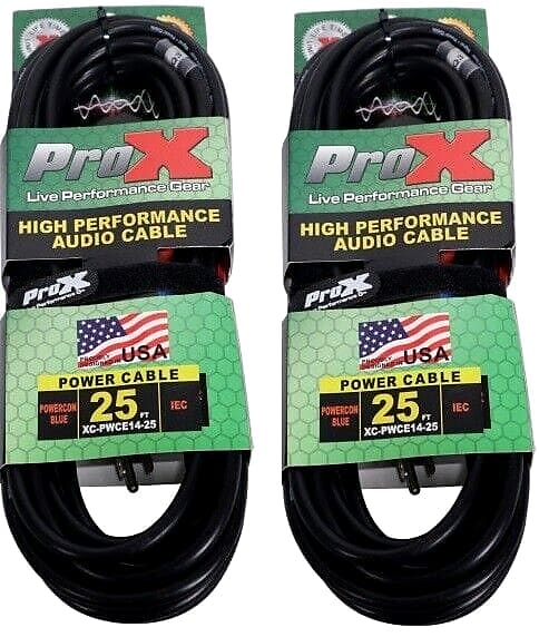2X ProX XC-PWCE14-25 25 Ft. 14 AWG High Performance Power | Reverb