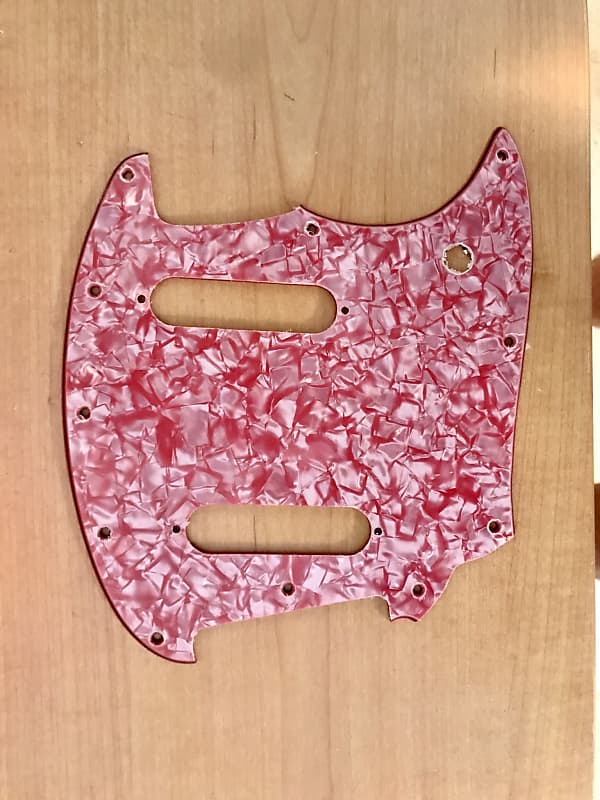 Custom Mustang Pickguard Pink Pearloid | Reverb UK