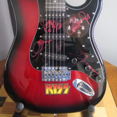 Kiss Band autographed electric guitar with Certificate of | Reverb