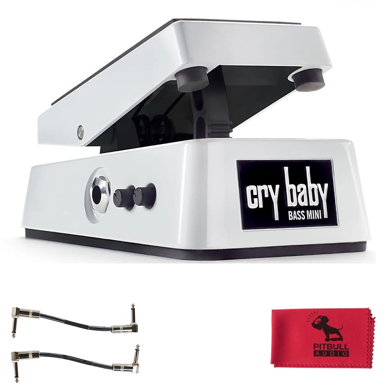 Dunlop CBM105Q Cry Baby Mini Bass Wah Pedal w/ Patch Cables & | Reverb