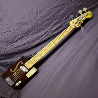 Raven West 7 String Wide Fret Bass blonde thru neck body 18 | Reverb