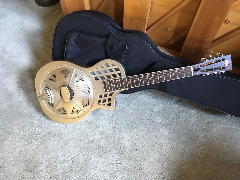 Republic Resonator Guitar Highway 61 Brushed Steel | Reverb