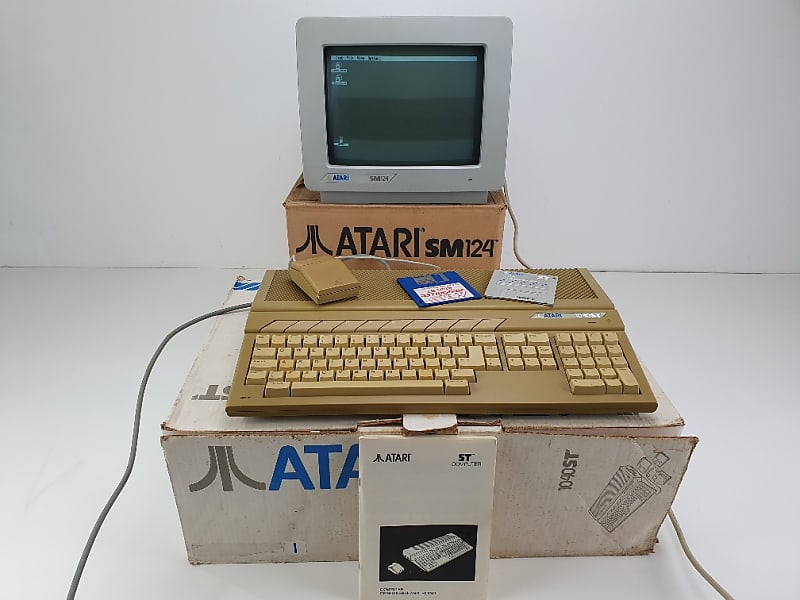 Atari Vintage PC set with 1040STF pc, and mouse, and 125SM | Reverb