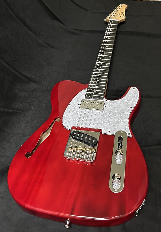Glarry Thinline Telecaster Style semi hollow - Red | Reverb