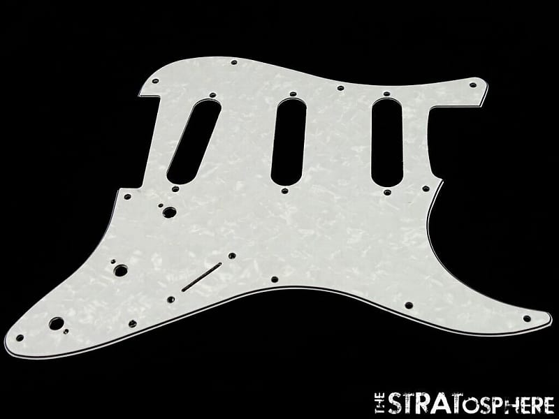 * NEW White Pearloid PICKGUARD for Fender Squier *IMPORT* | Reverb