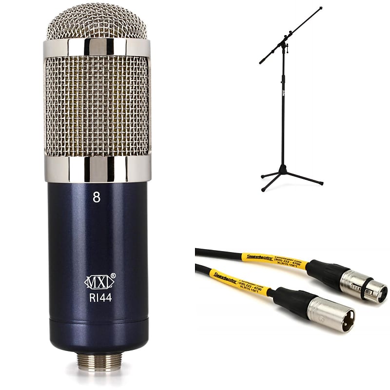 MXL R144 Ribbon Microphone Bundle with Stand and Cable | Reverb