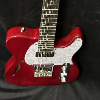 Glarry Thinline Telecaster Style semi hollow - Red | Reverb