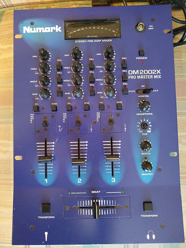 Numark DM2002X Pro Master Mix Stereo Preamp Mixer Blue / | Reverb