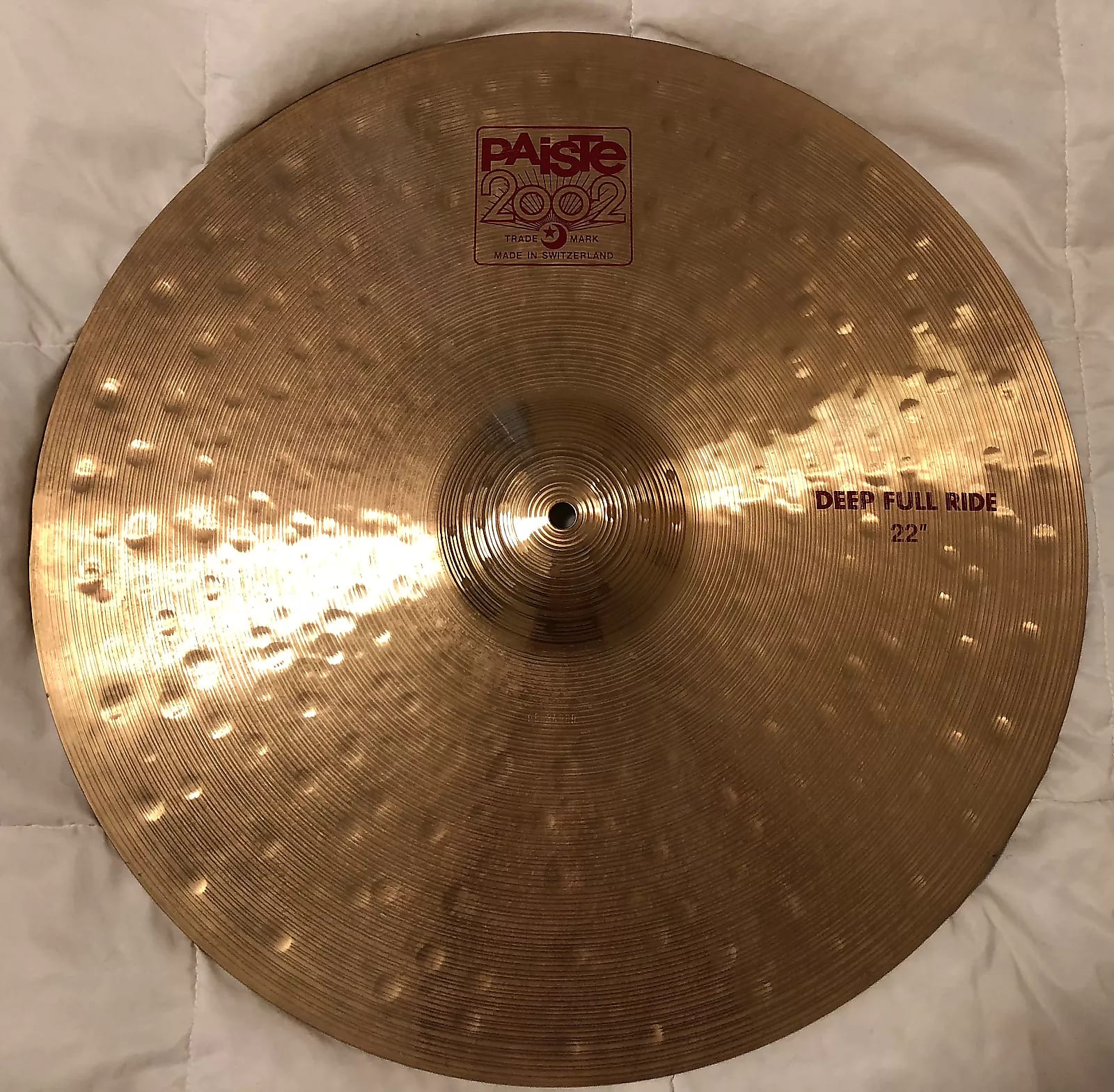 Paiste 22" 2002 Deep Full Ride Cymbal 1980 - 2008 | Reverb