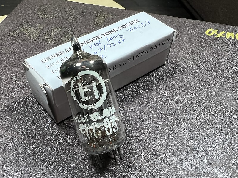 EI ECC83/12AX7 Ei Yugoslavia smooth silver plate tubes Long | Reverb