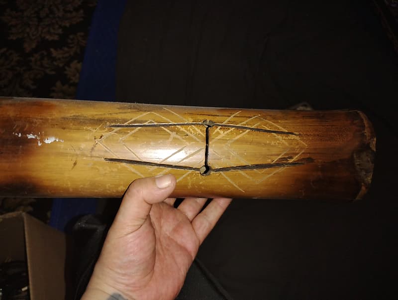 Teponaztli (Aztec drum) 14" long - Brown | Reverb