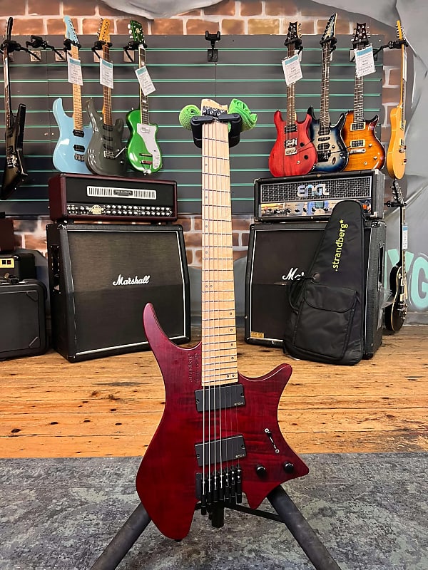 Strandberg Boden OS-7 Red 2016 Headless 7-String Electric | Reverb UK