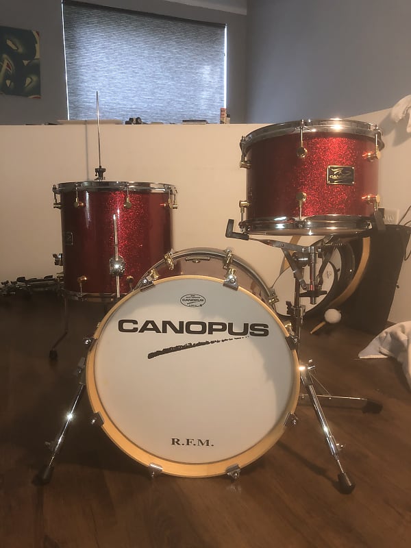 Canopus RFM 12/14/16 Brian blade custom mini bop kit red | Reverb