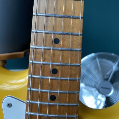 10S Stratocaster Aged Yellow nitro relic with roasted maple | Reverb