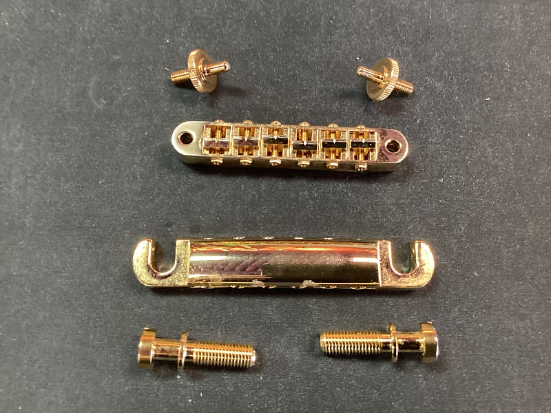 Tone Pros Tune-O-Matic Bridge and Tailpiece - Gold | Reverb