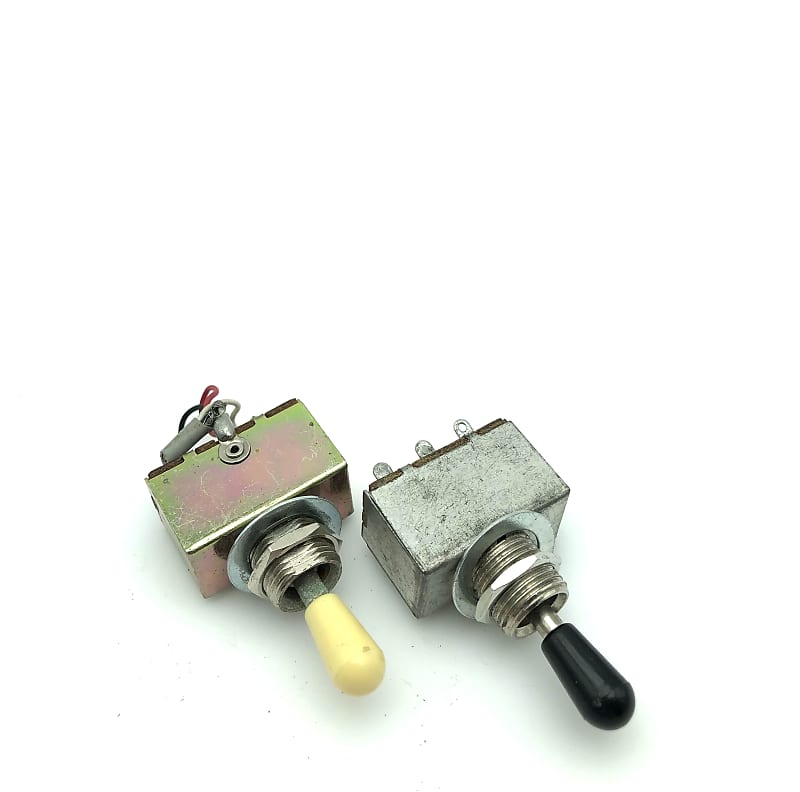 Two 3-Way Toggle Switches Creme Black | Reverb