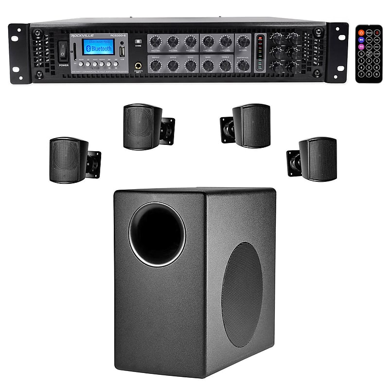 JBL C50PACK Commercial Sub+(4) Wall Speakers+350w Amp For | Reverb