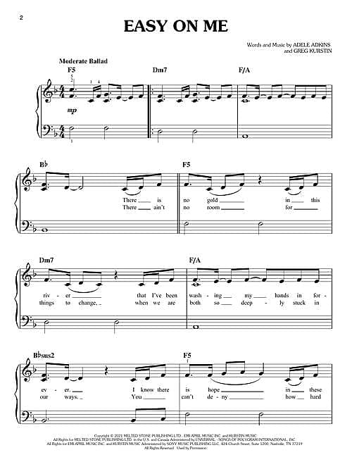 Easy On Me Easy Piano | Reverb