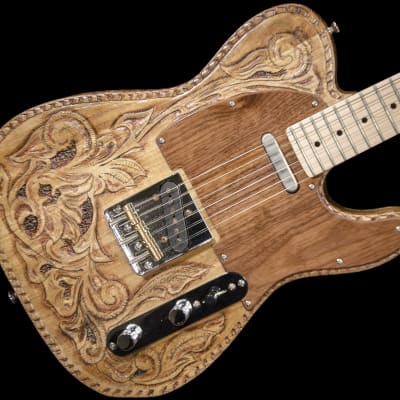 Custom Built Telecaster-Style Electric Guitar Hand-Carved | Reverb