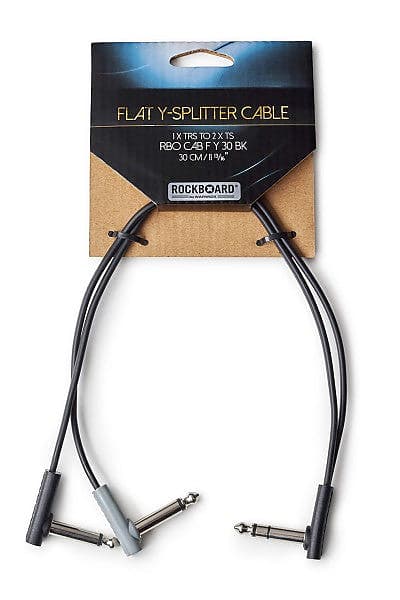 Warwick RockBoard Flat TRS-TS Y-Splitter Patch Cable - 30cm | Reverb