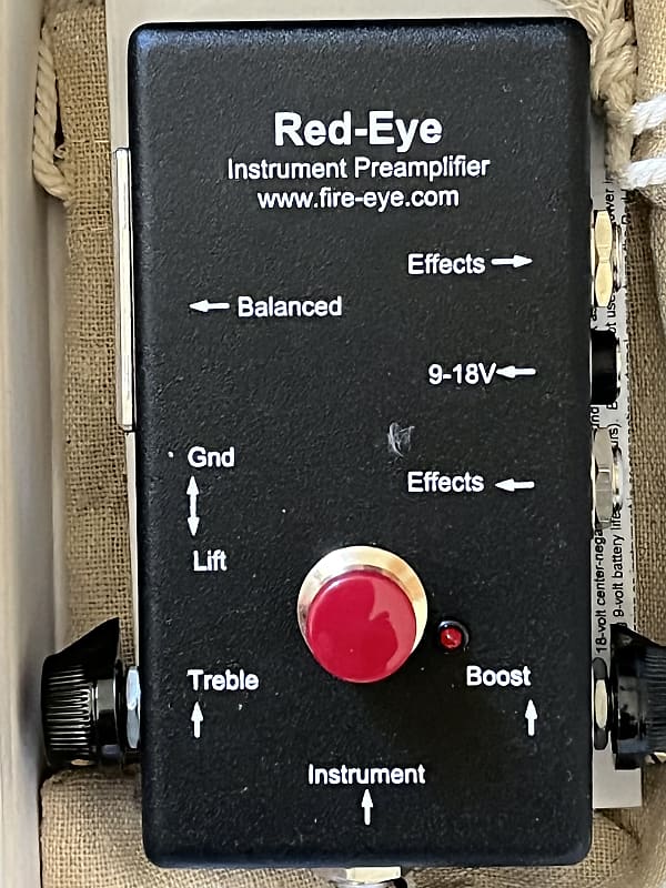 Fire-Eye Red-Eye Acoustic Preamp with Boost and DI Out | Reverb