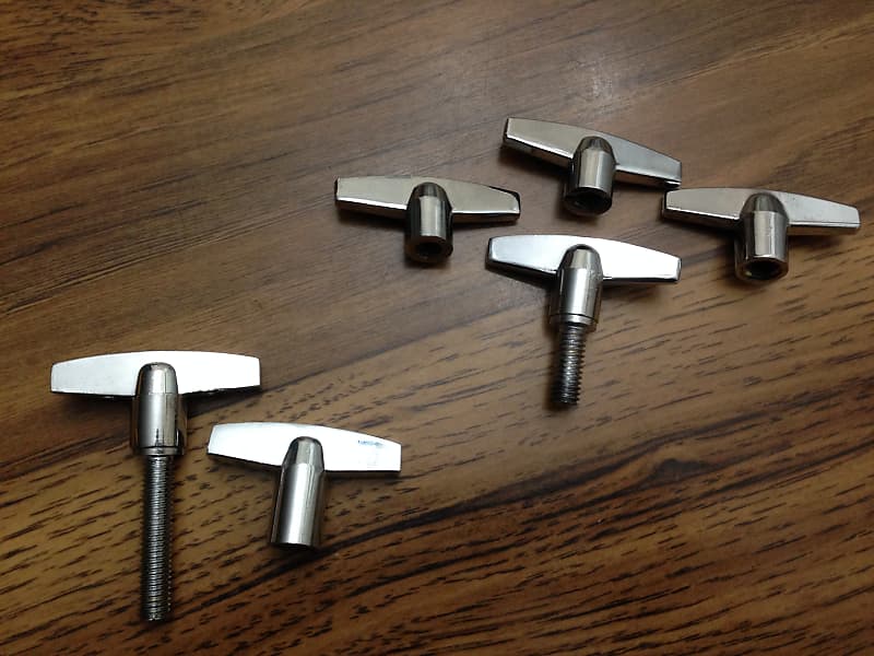 Ludwig large thumb bolts and wing nuts 1980's - looks new | Reverb