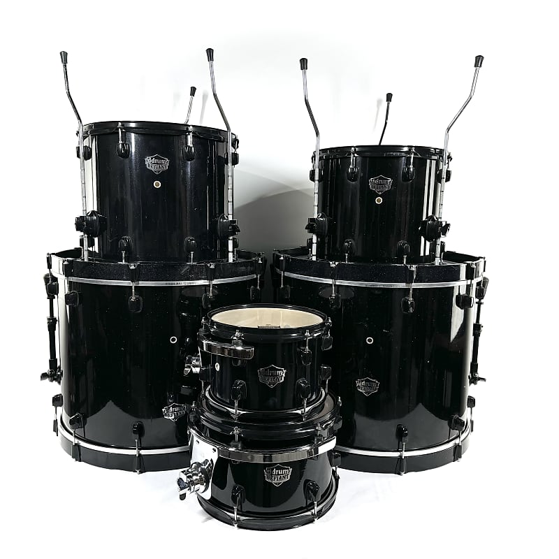 Ddrum Defiant Double Bass Drum Set Shell Kit - Black Sparkle | Reverb