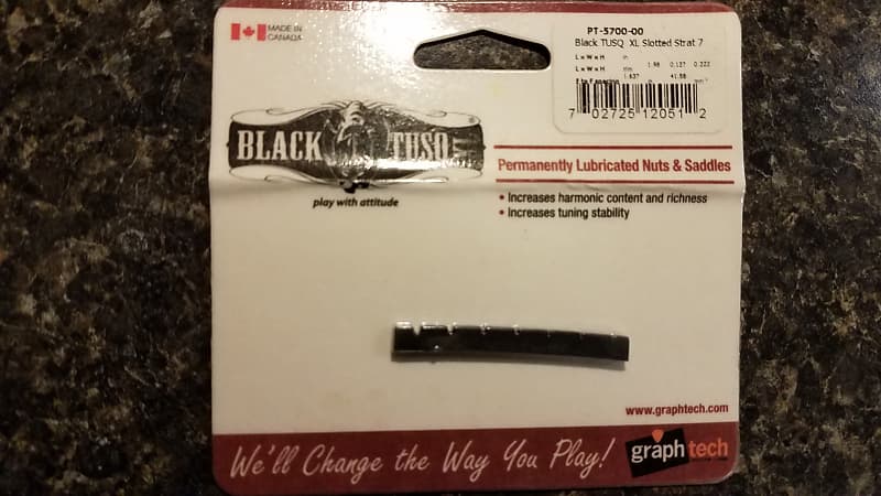 Graph Tech PT5700-00 Black Graphite 7 String Nut | Reverb