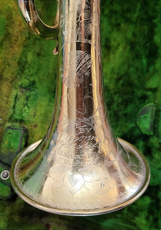 1924 Conn 22B Trumpet GOLD ARTIST ENGRAVED LADY PORTRAIT RARE | Reverb