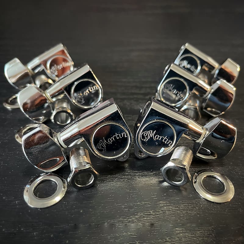 Martin Logo Branded Guitar Tuners Sealed Tuning Machines 3L | Reverb