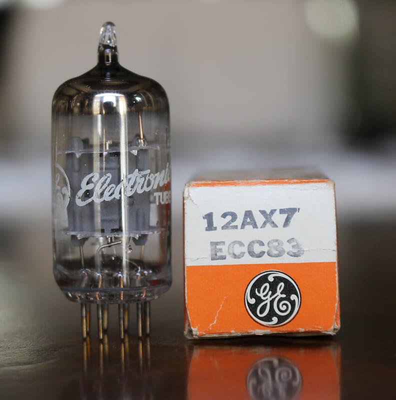 GE 12AX7 NOS Preamp Tube - 1970 - Short Pinched Plates - | Reverb