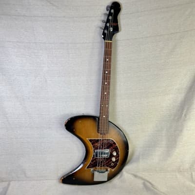 Maxitone Crescent Moon Boomerang Bass 1960s Sunburst Ibanez | Reverb