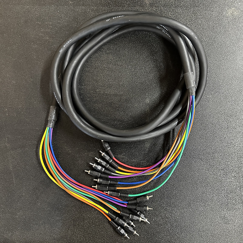 Hosa Eight Channel Male RCA to Male RCA Snake Cable 13' | Reverb
