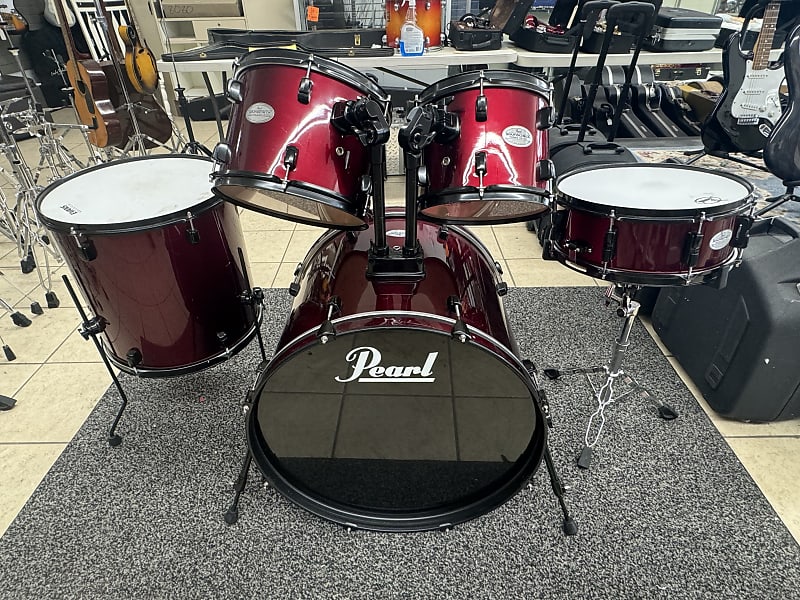 Pearl Soundcheck, 5 Piece Drum Set, Dark Red Wine. | Reverb