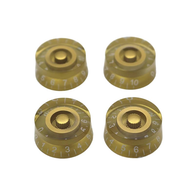 4pcs Gold LP Electric Guitar Knobs and Guitar Bass Speed | Reverb