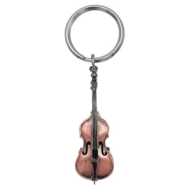 Upright String Bass Keychain, Bronze, Harmony Jewelry | Reverb
