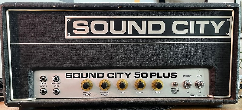 Sound City early 70's 50 PLUS 50w Head Guitar / Bass | Reverb