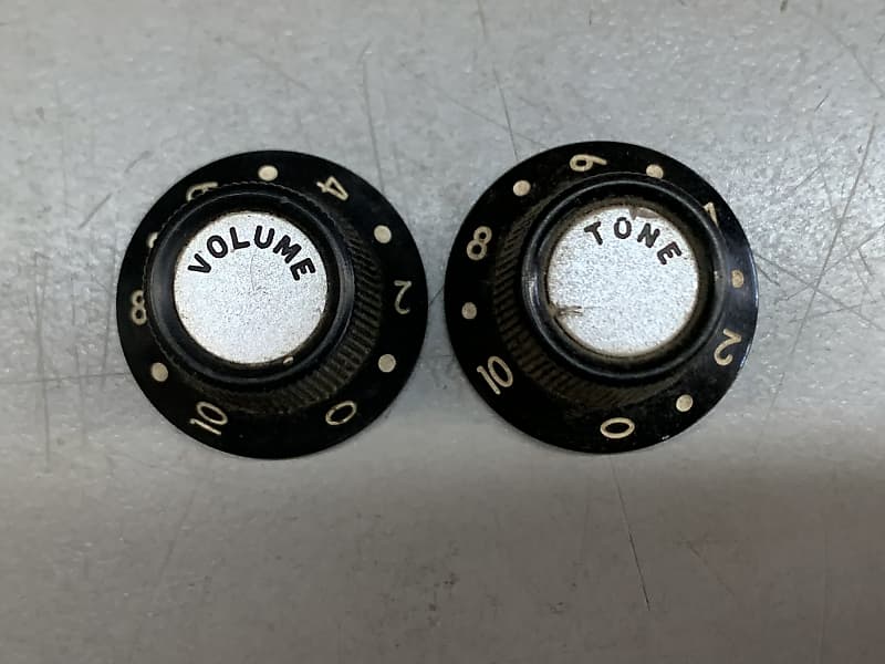 Teisco Volume & Tone Knobs 60's - Black | Reverb