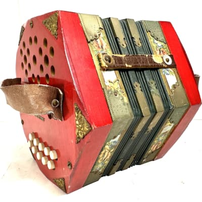 Melody 20 button concertina accordion The Red Baron 1950s - | Reverb