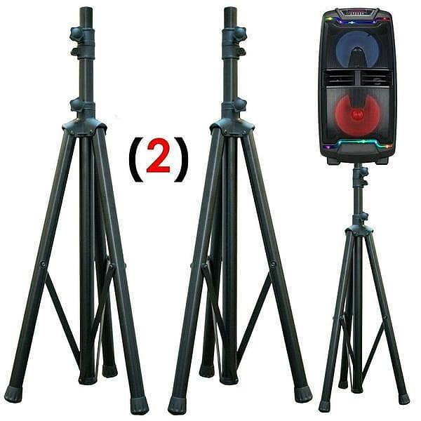 Pair MR DJ SS300 Heavy Duty Pro Adjustable Height Tripod DJ | Reverb