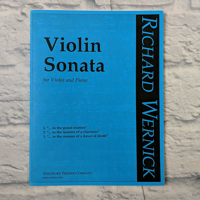 Richard Wernick Violin Sonata for violin and piano | Reverb
